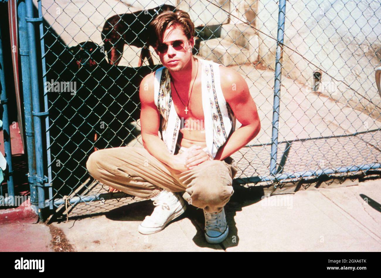 Brad Pitt in his modeling days. Posed, portrait, studio, early, retro ...