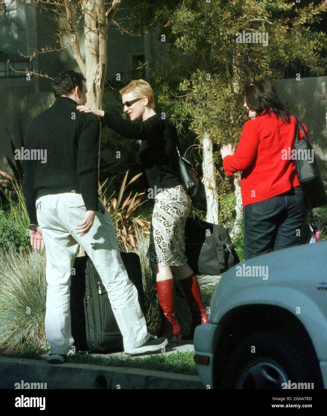 Cate blanchett on her return to LA to resume filming on her new movie ...