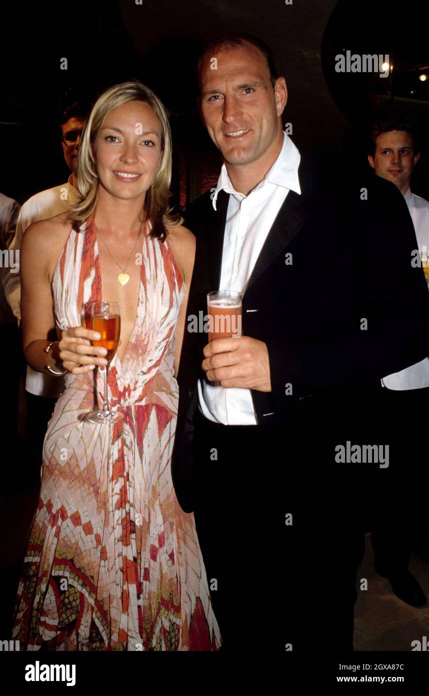 Lawrence Dallaglio and his wife at the re-opening party of Asprey on ...