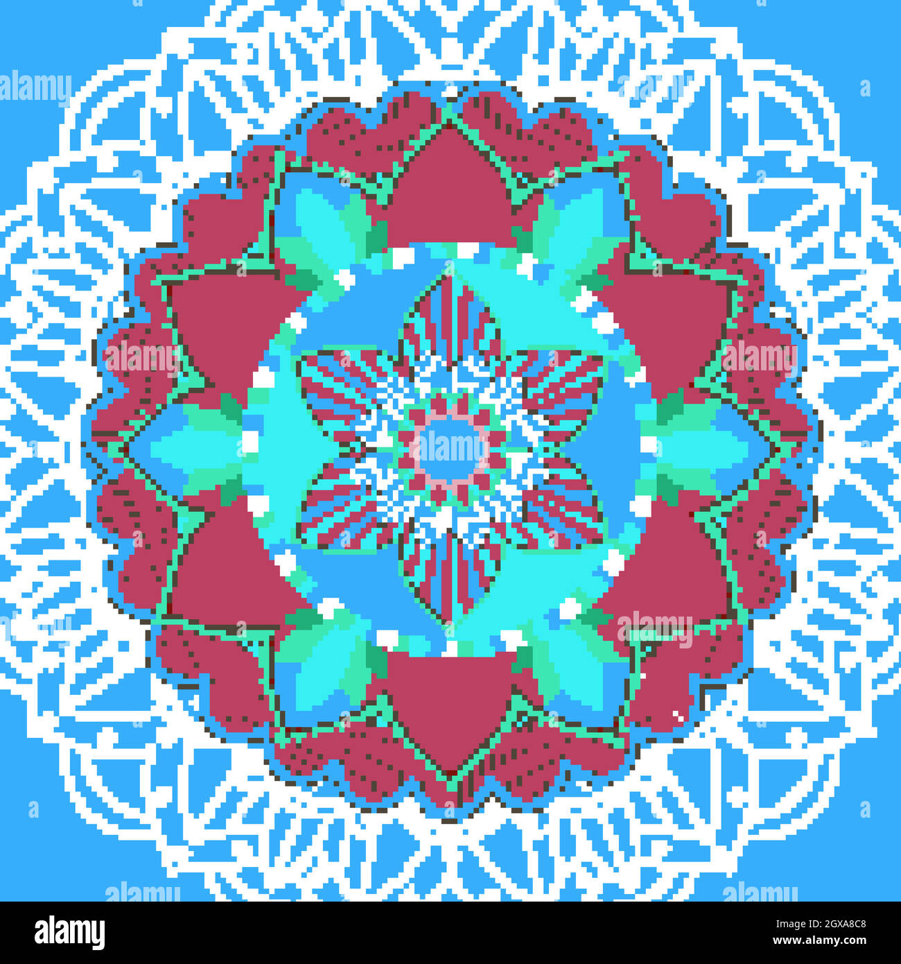 Mandala patterns on blue background Stock Vector Image & Art - Alamy