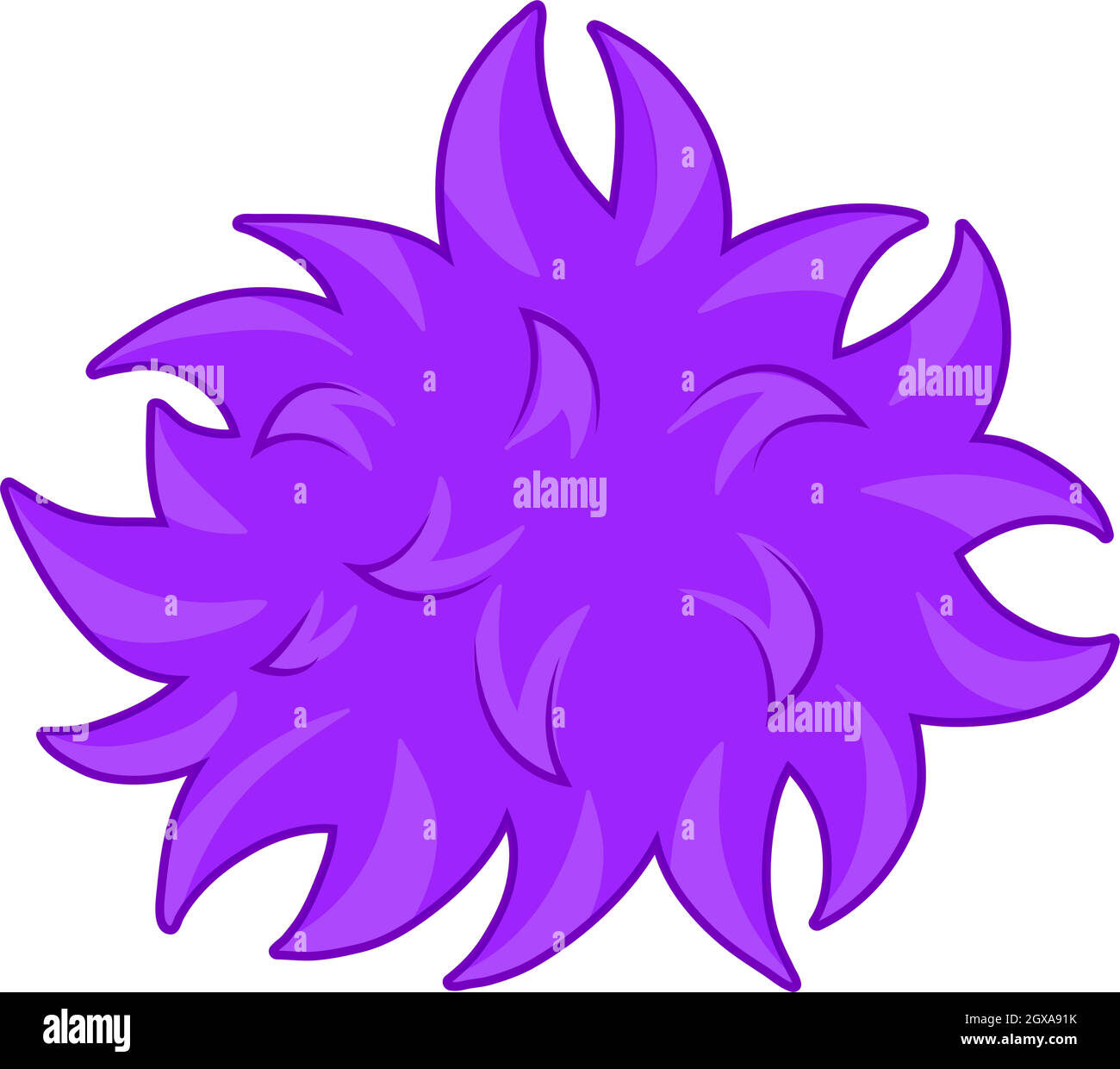 Purple fluffy ball bacteria Stock Vector Image & Art - Alamy
