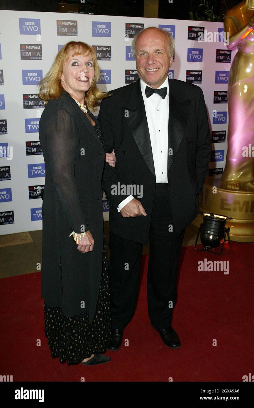 Greg Dyke and his partner arriving at the EMMA Awards at the Grosvenor ...