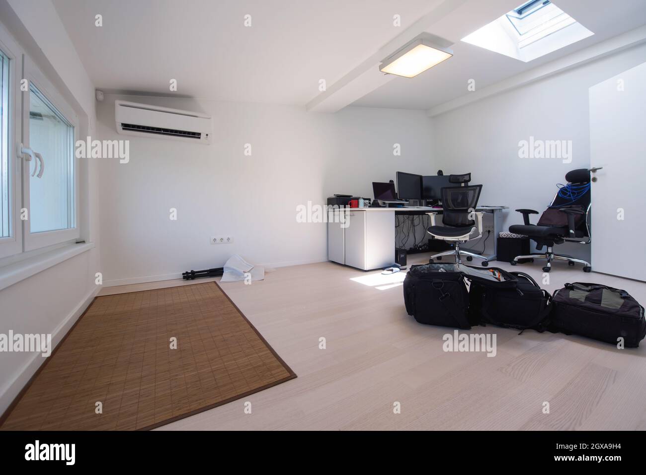 big modern home office room design interior Stock Photo - Alamy