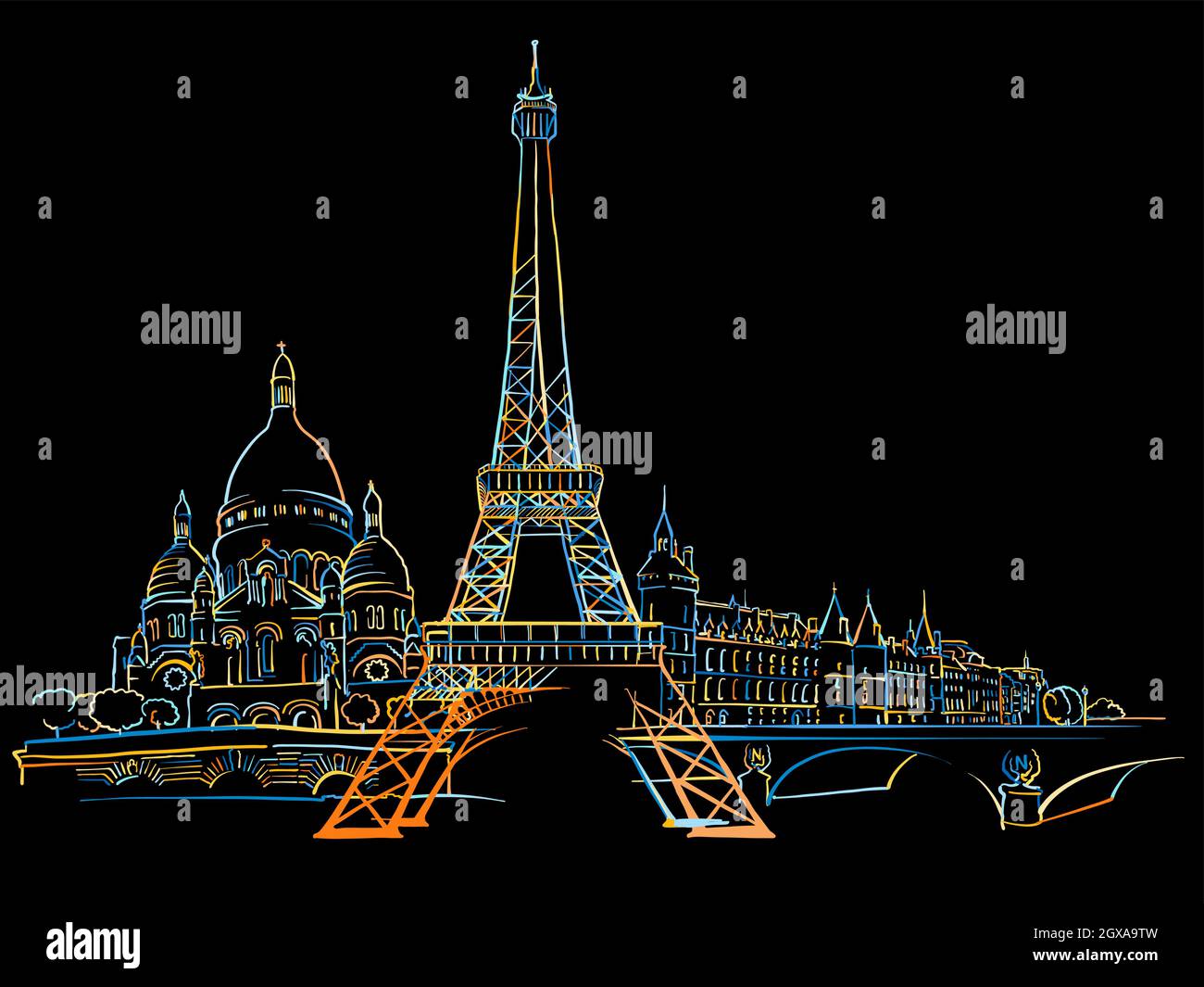 Parisian buildings Stock Vector Images - Alamy