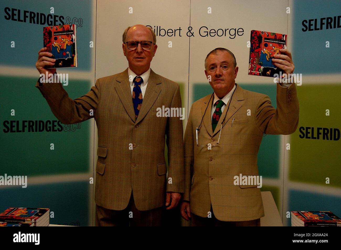 Gilbert and George at their book signing at Sefridges on Friday 4th ...