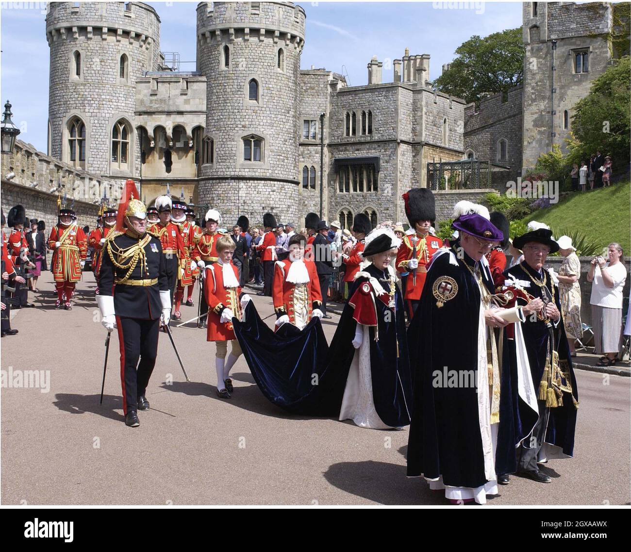 Queen Elizabeth II and the Duke of Edinburgh attend the Order of the ...