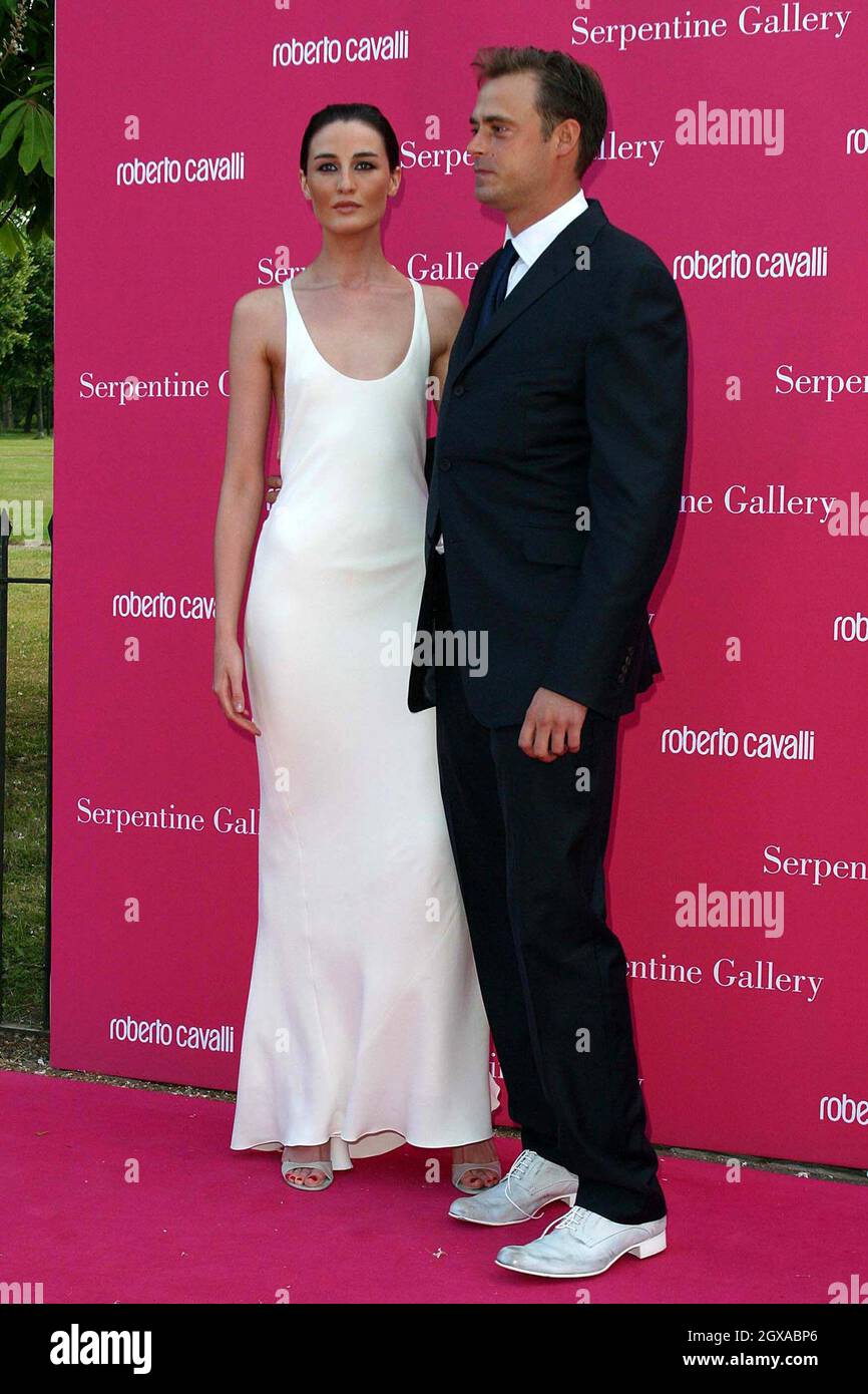Erin O'Connor and Jamie Theakston arriving at the Serpentine Gallery ...