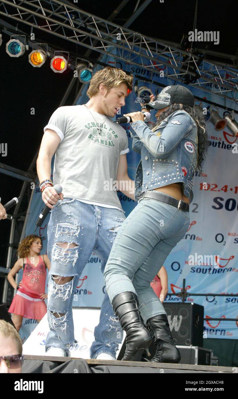 Duncan James from Blue pictured at the Southern FM's Party in the Park ...