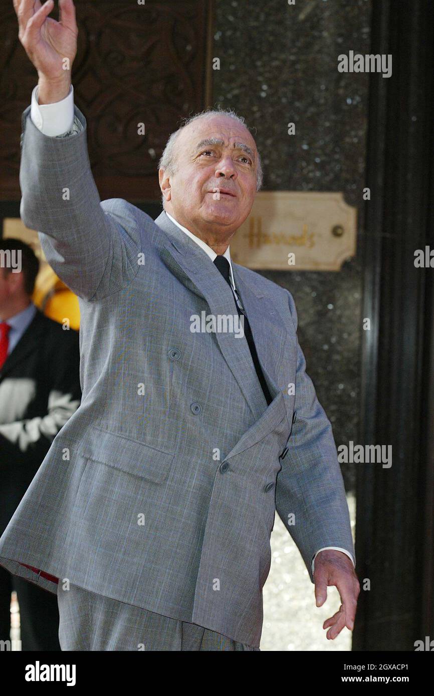 Harrods owner Mohammed Al Fayed opens Harrods Sale with Christina ...