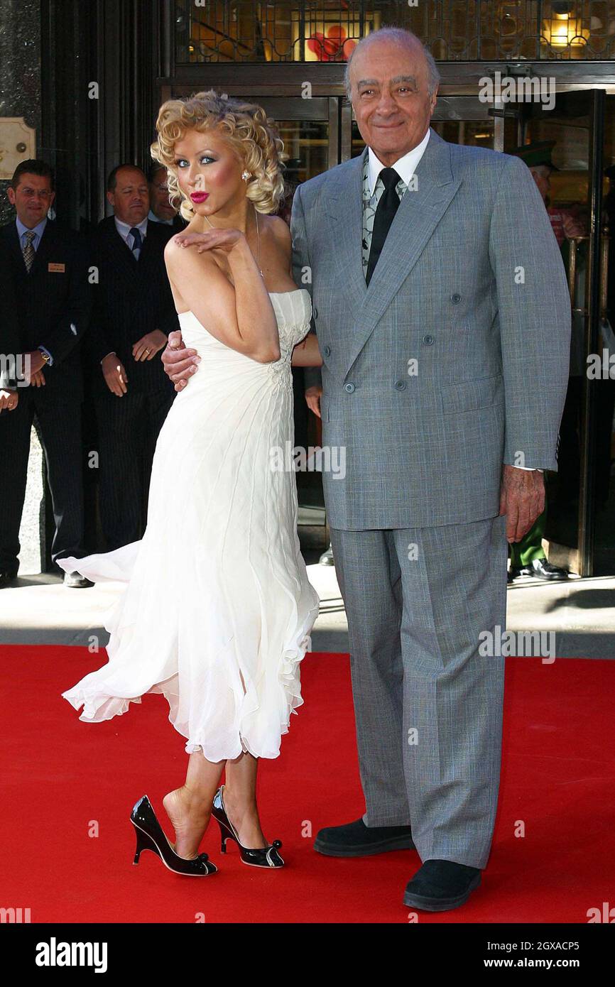 Harrods owner Mohammed Al Fayed opens Harrods Sale with Christina ...