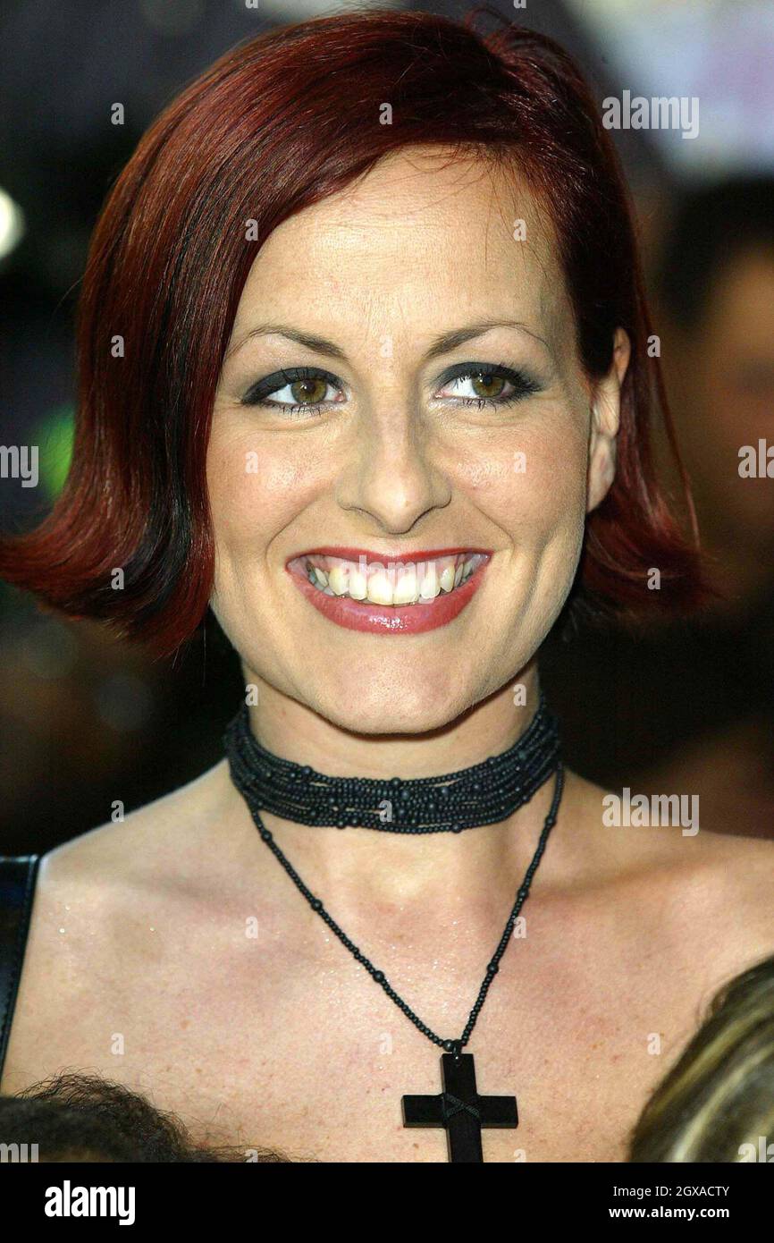Carrie Grant attending the UK film premiere of Shrek 2 in Leicester ...