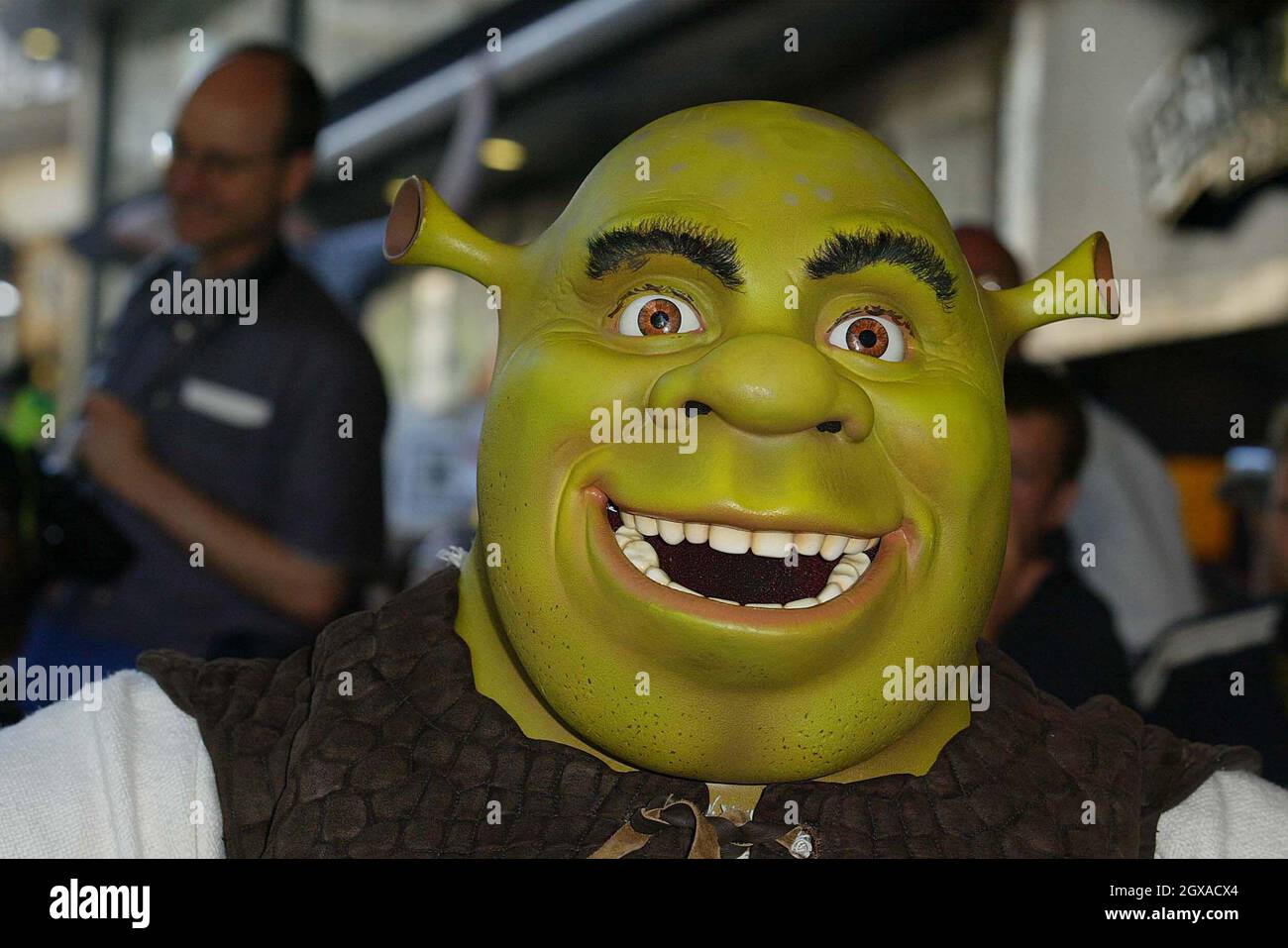 A model Shrek at the UK film premiere of Shrek 2 in Leicester Square ...