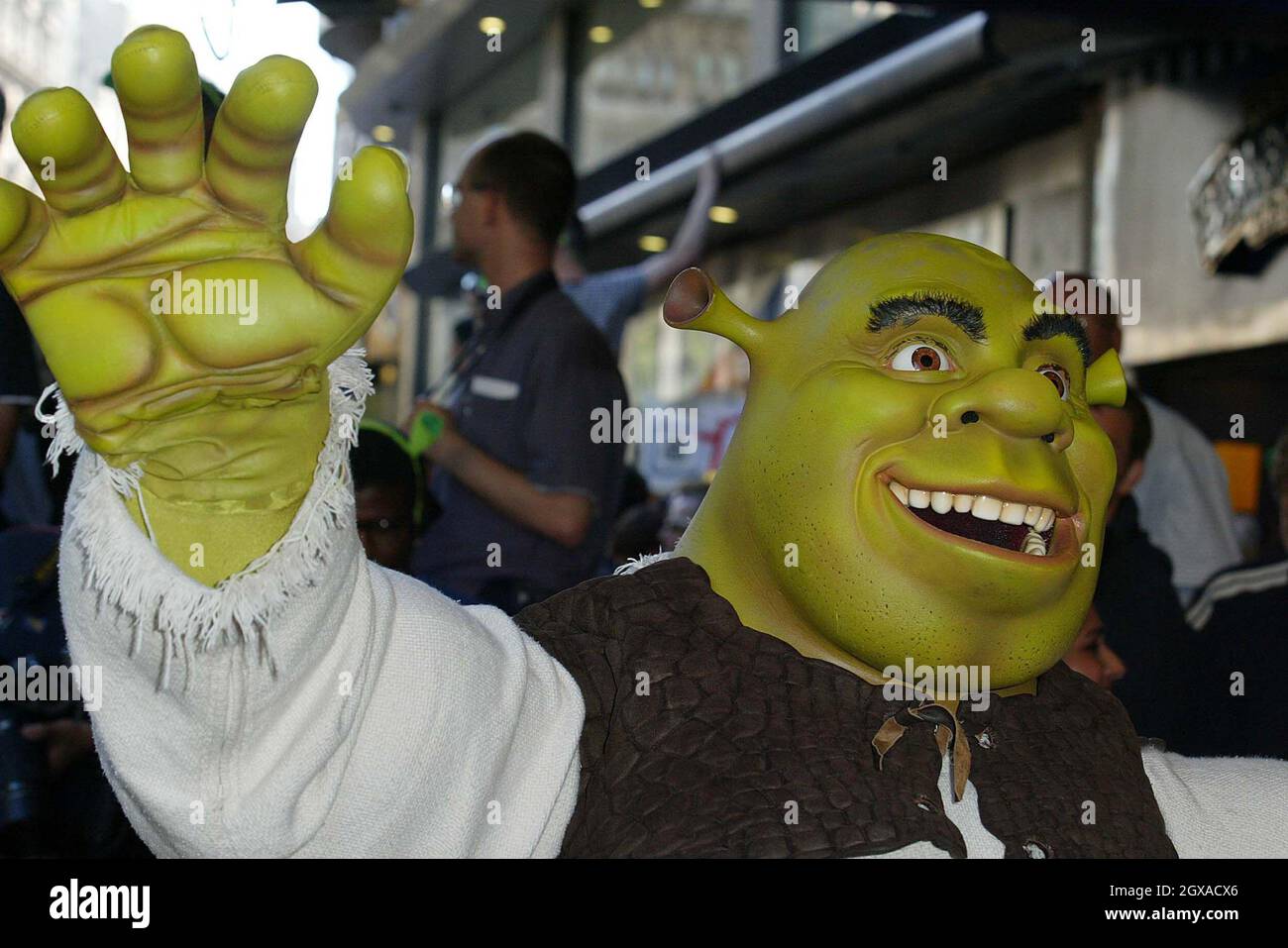 A model Shrek at the UK film premiere of Shrek 2 in Leicester Square ...