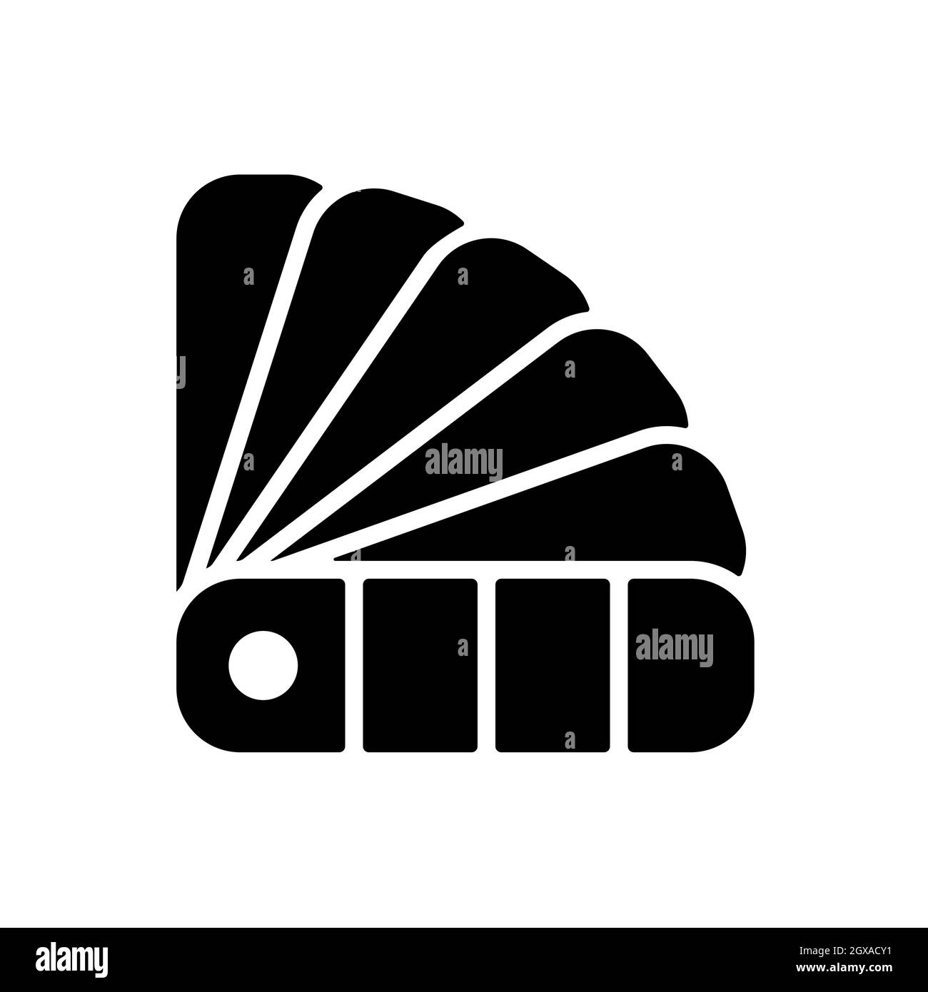 Paper color palette vector isolated flat glyph icon Stock Vector Image ...