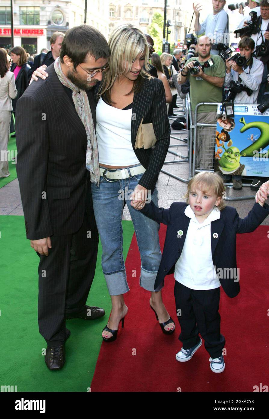 Liam Gallagher, Nicole Appleton and son Gene attending the premiere of ...