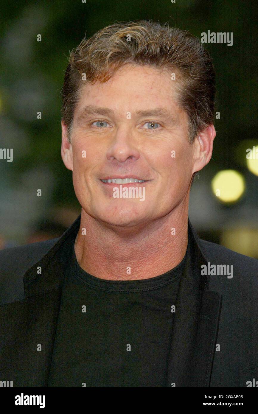 David Hasselhoff attending the film premiere Spiderman 2 at Leicester ...
