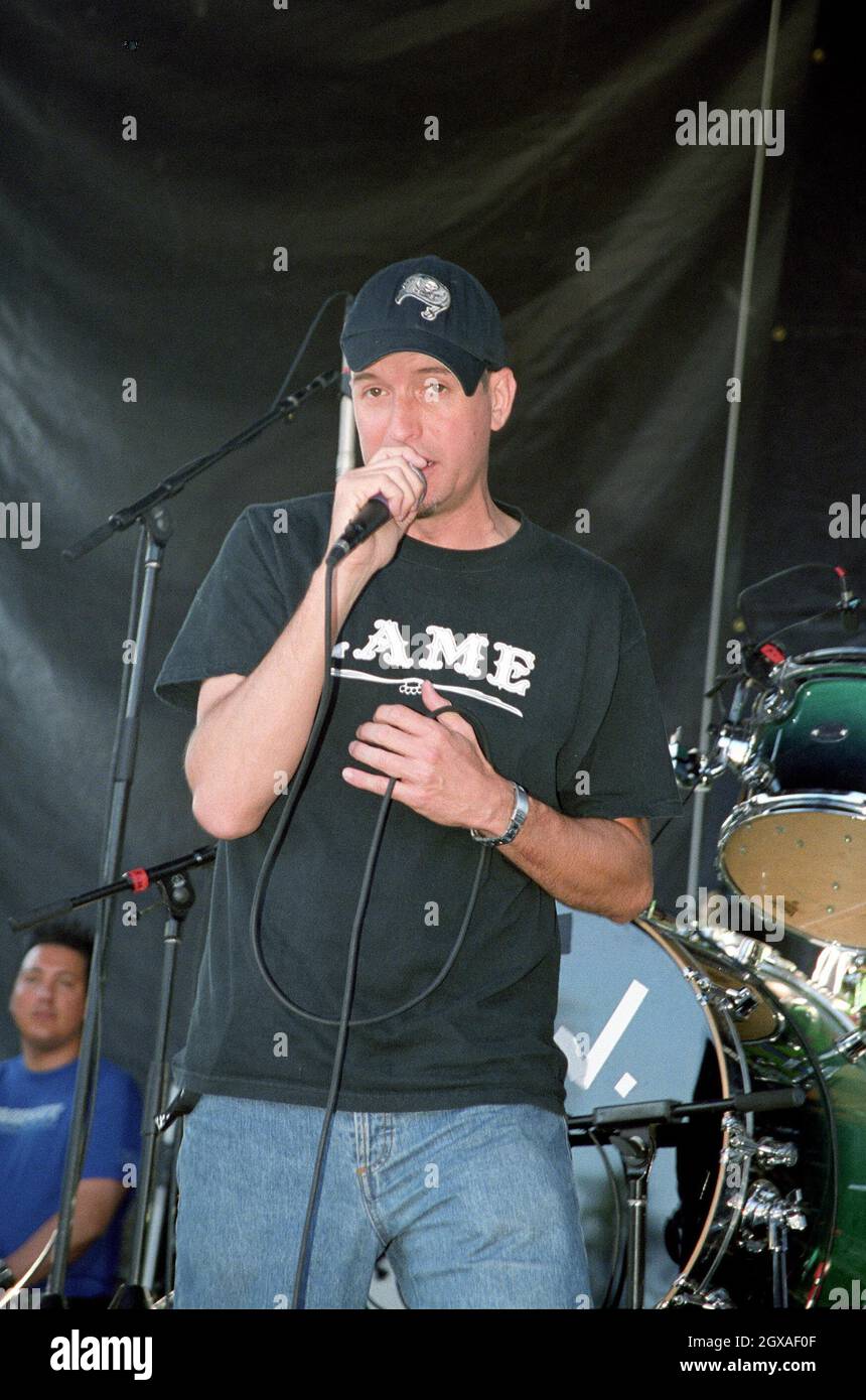 The Vandals perform as part of the Warped Tour at Thunderbird Stadium ...