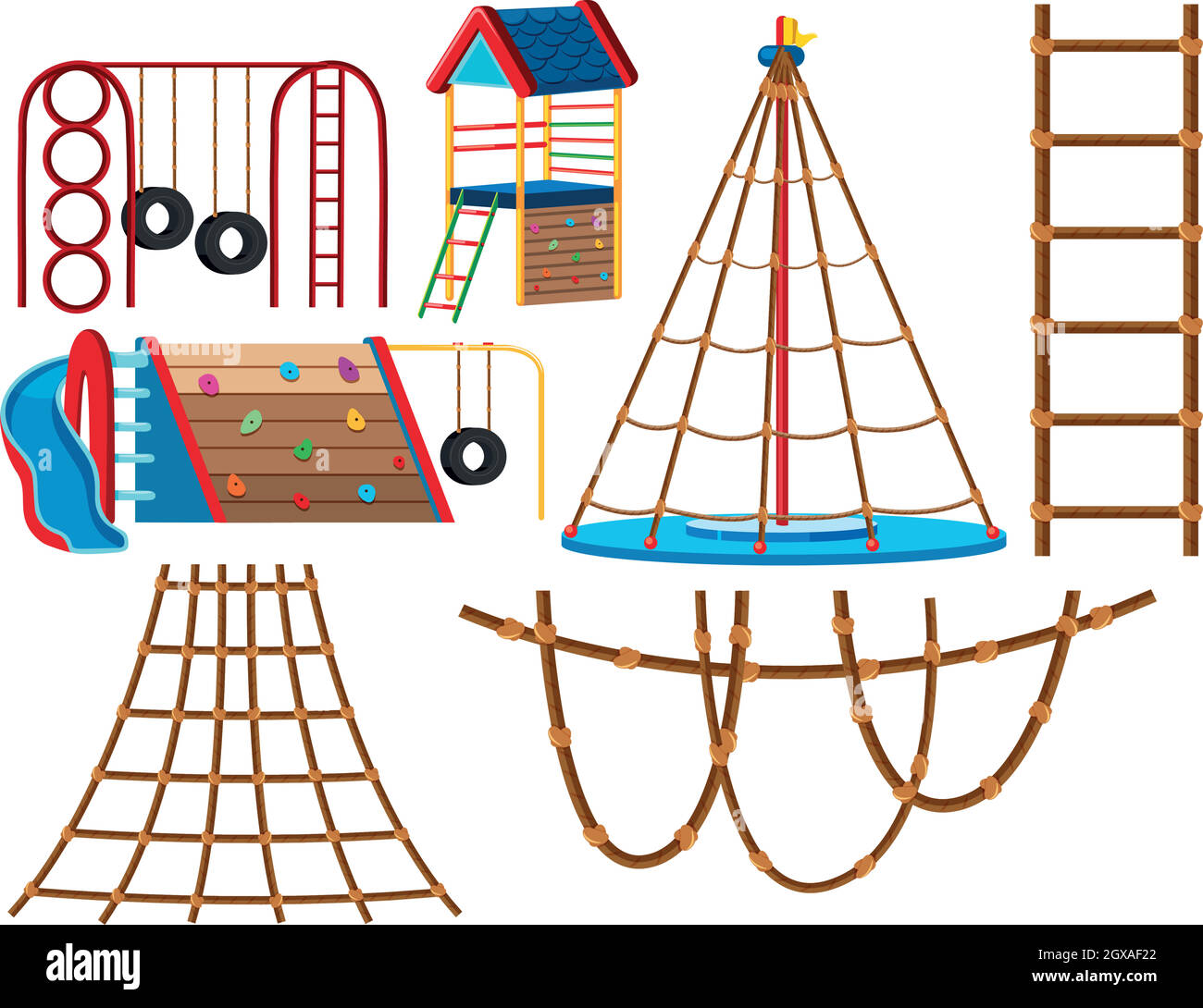 Set of playground equipment Stock Vector Image & Art - Alamy