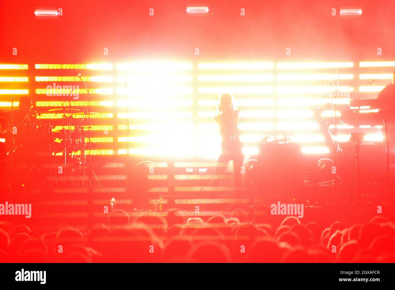 Massive Attack performing the Grolsch Summer Set at Canon's Marsh ...