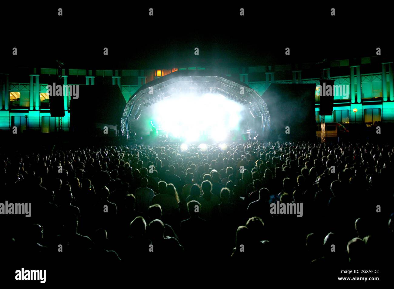 Massive Attack performing the Grolsch Summer Set at Canon's Marsh ...