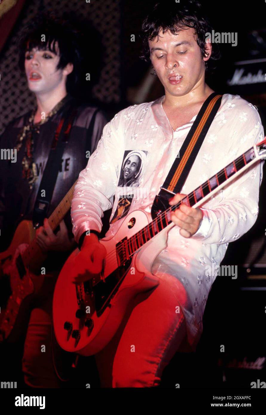 The Manic Street Preachers performing live in London. Left to right ...