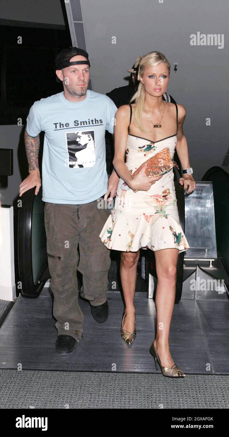 Fred durst and Paris Hilton at the launch of Pharrell Williams new ...