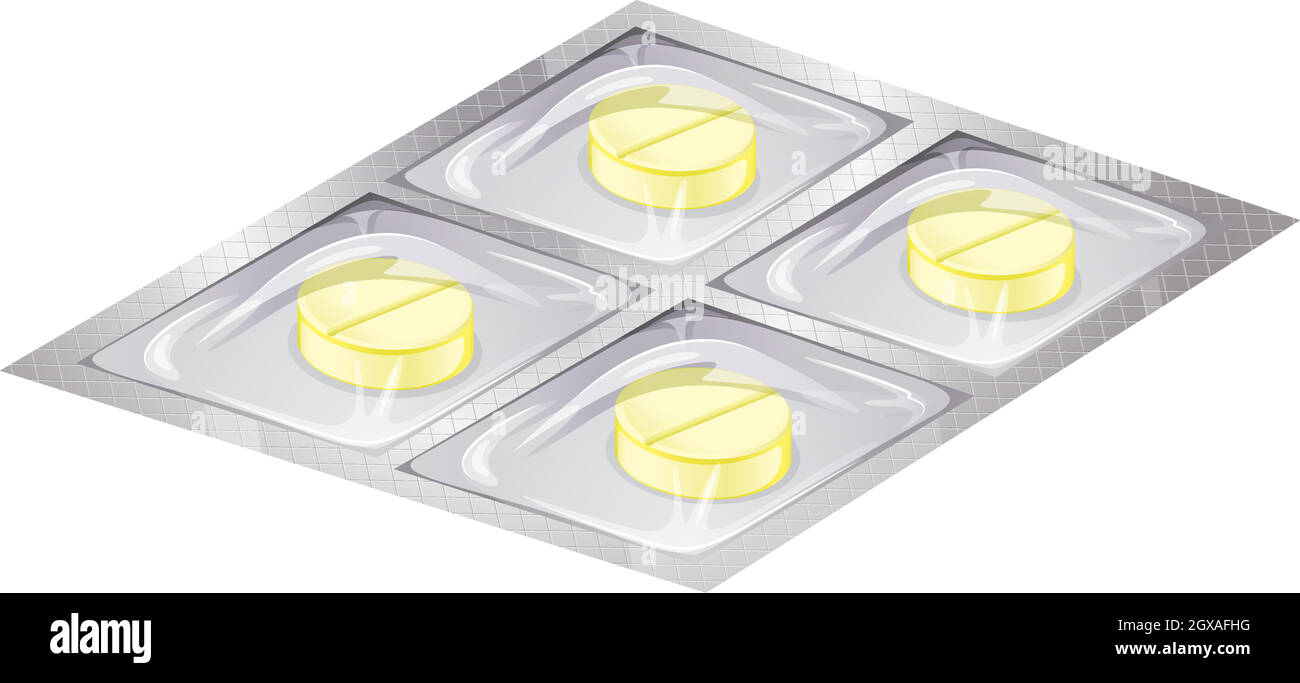 A pack of medical tablets Stock Vector Image & Art - Alamy