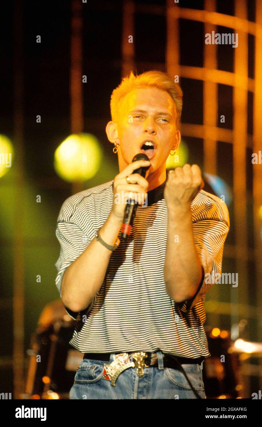 Matt Goss from Bros performing live on stage in London Stock Photo - Alamy