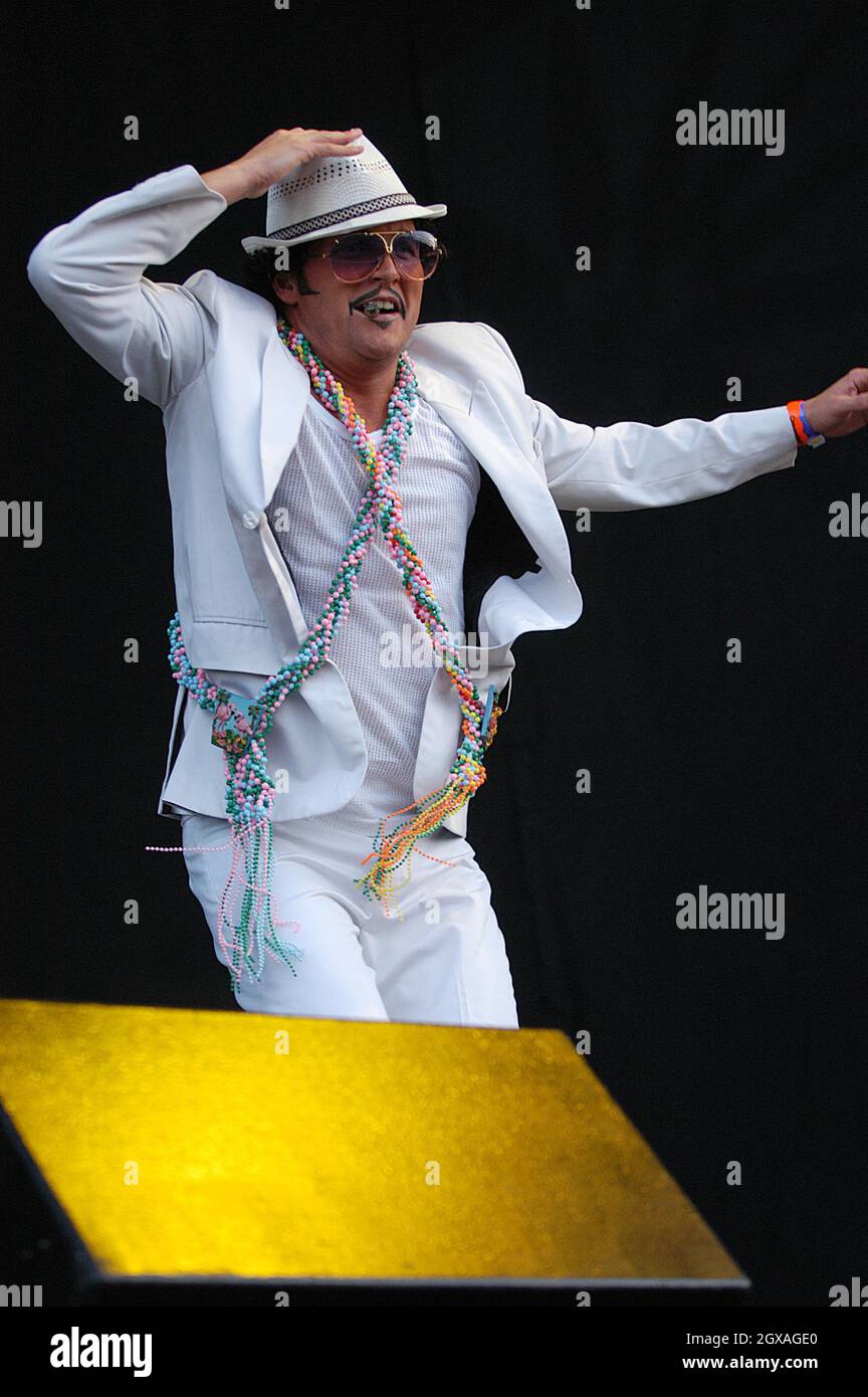 The Cuban Brothers performing live at the Creamfields Festival 2004 in ...