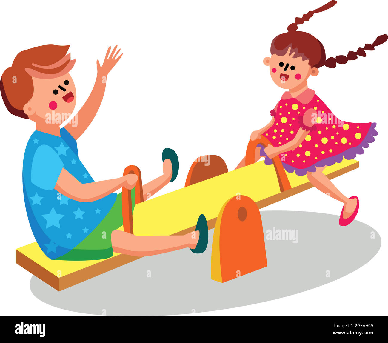 Seesaw on child playground Cut Out Stock Images & Pictures - Alamy