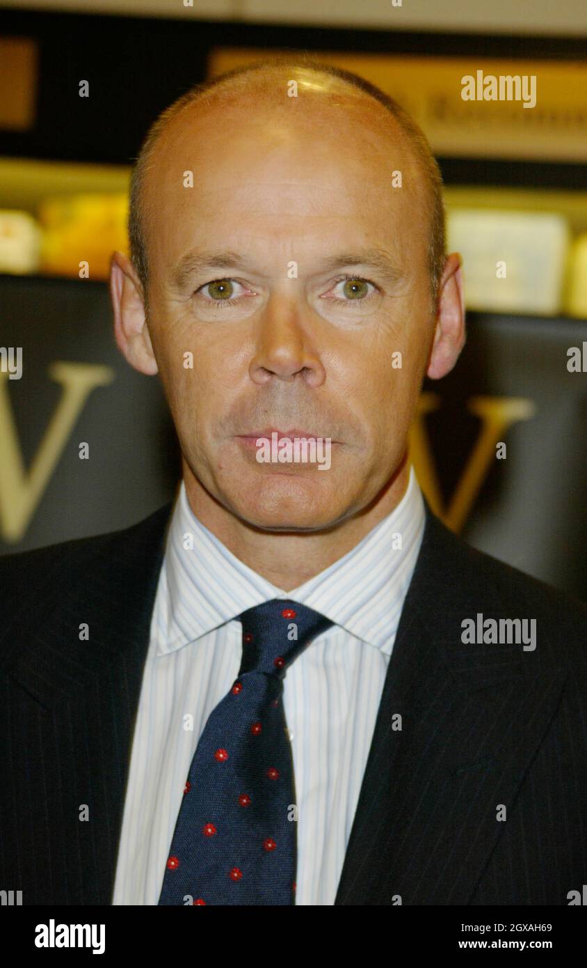 Clive Woodward, the England Rugby Coach, signed copies of his book ...