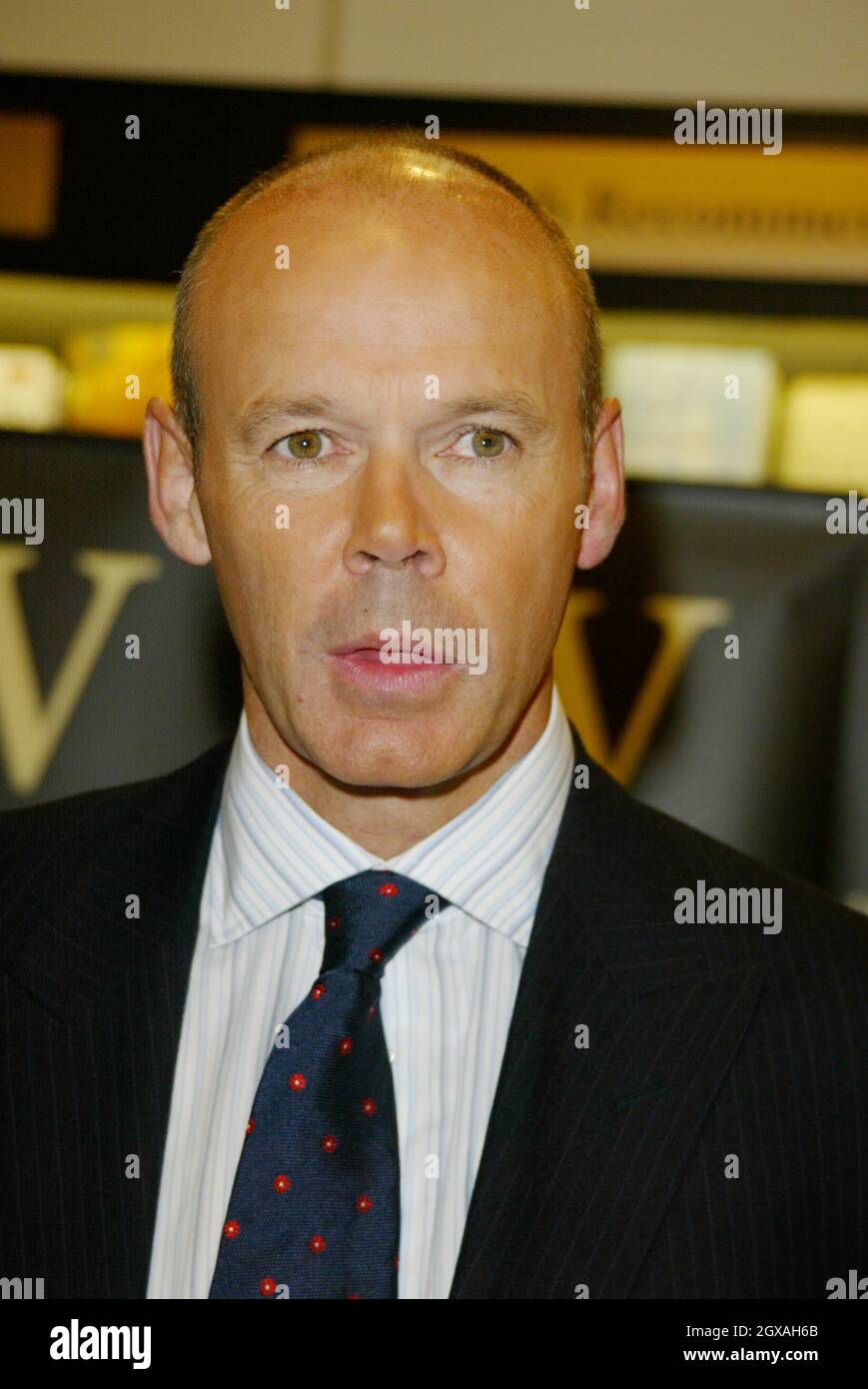 Clive Woodward, the England Rugby Coach, signed copies of his book ...