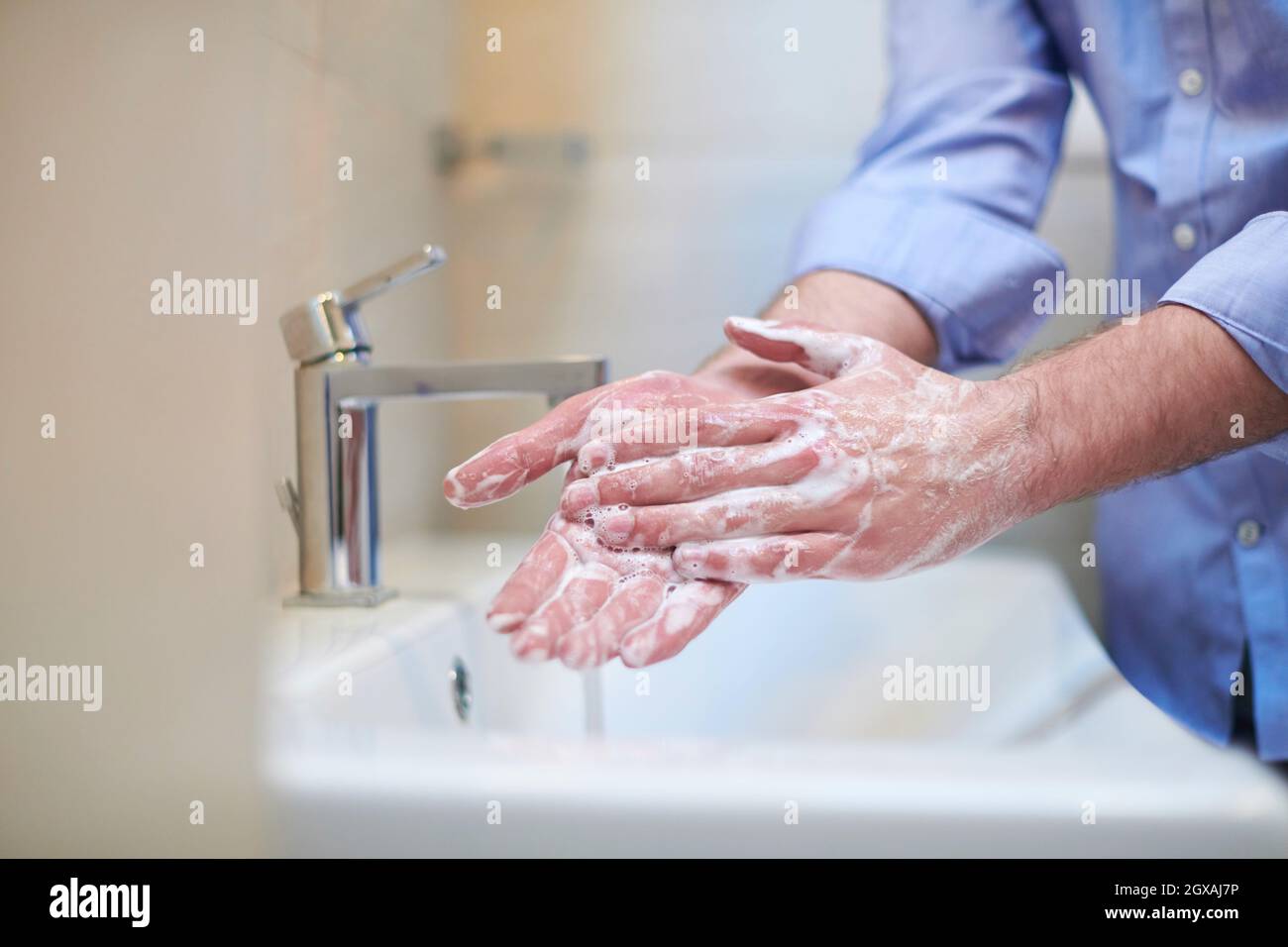 Coronavirus infection and spreading prevention, proper Washing hands ...