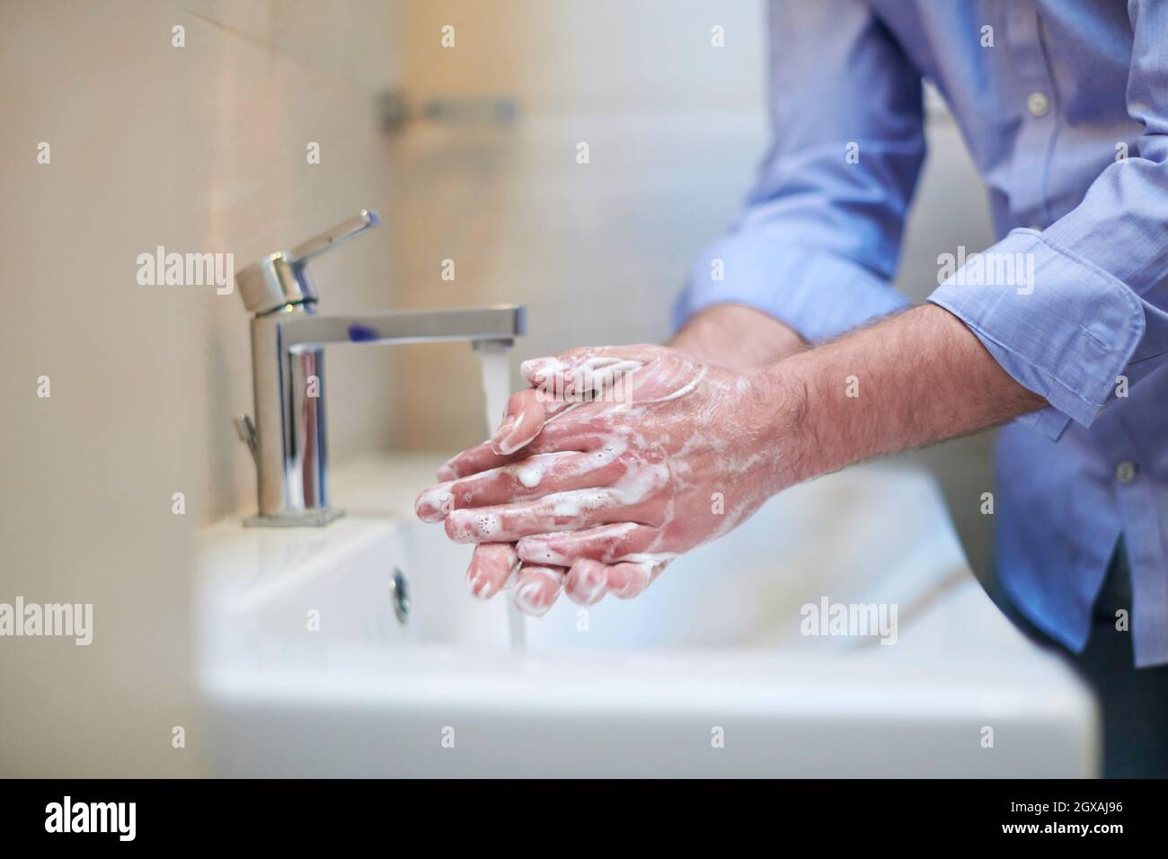 Coronavirus infection and spreading prevention, proper Washing hands ...