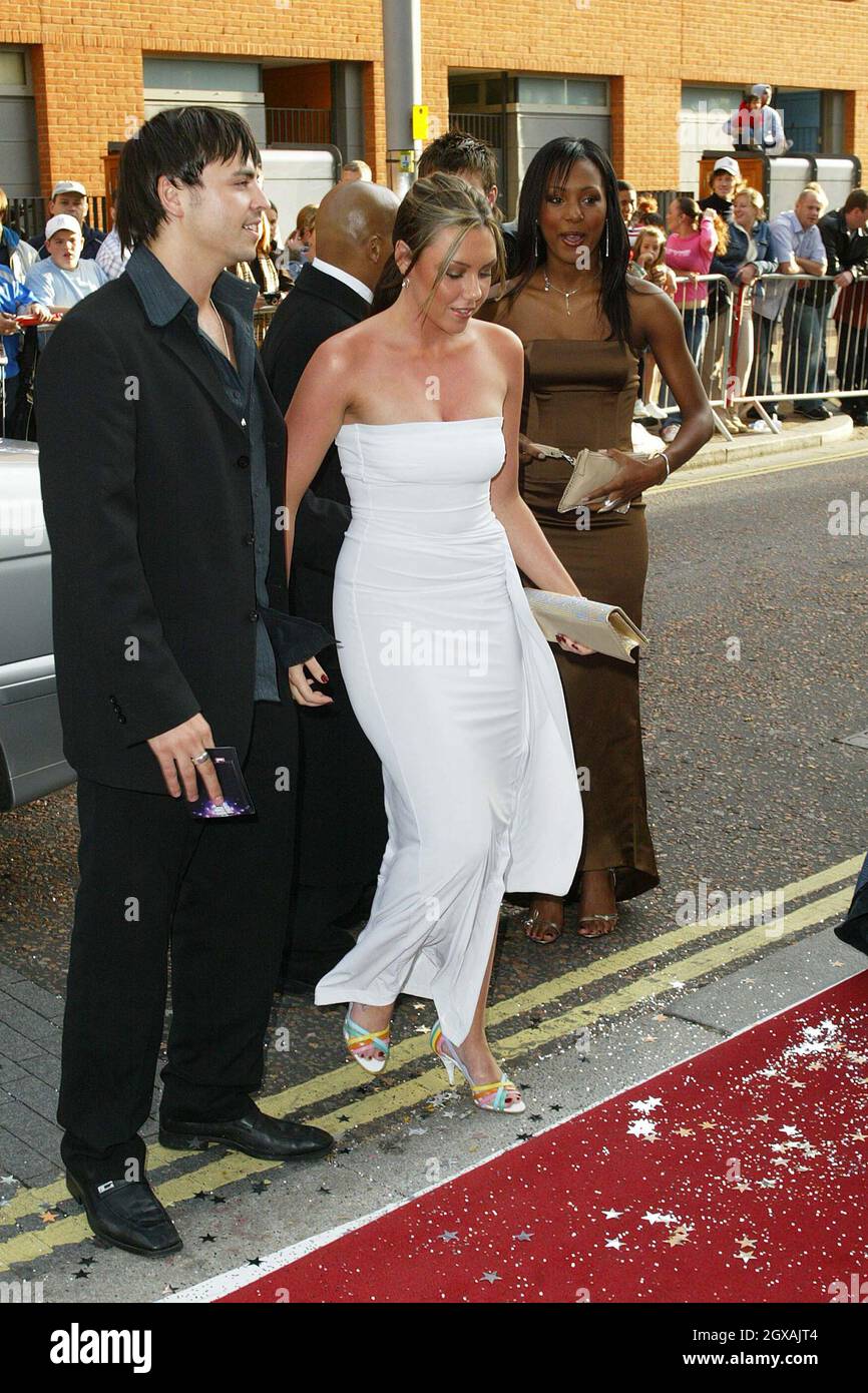 Michelle Heaton and her boyfriend Andy Scott Lee arrives at the ...