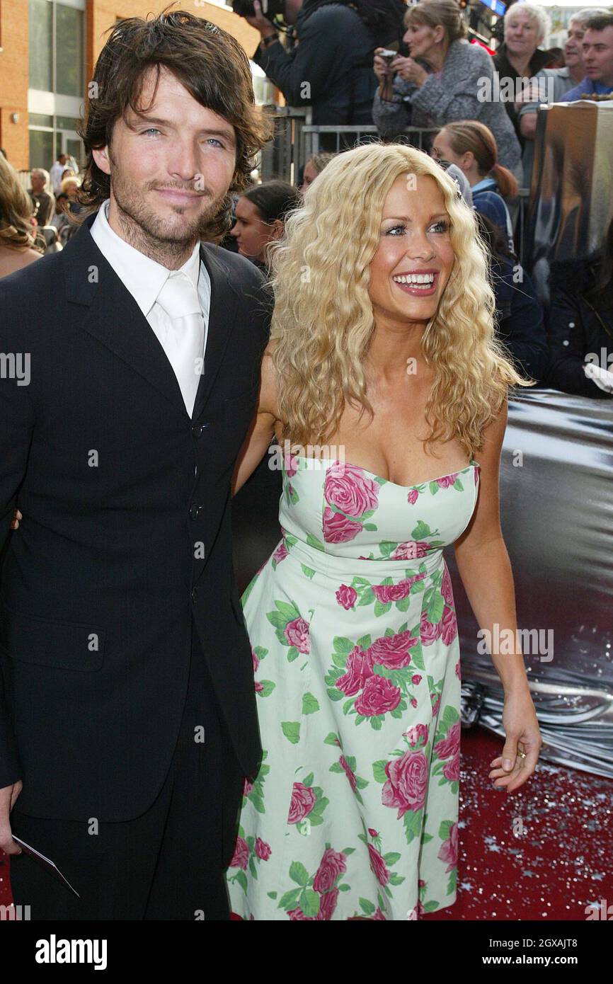 Melinda Messenger and Boyfriend arrives at the Celebrity Awards 2004 at ...