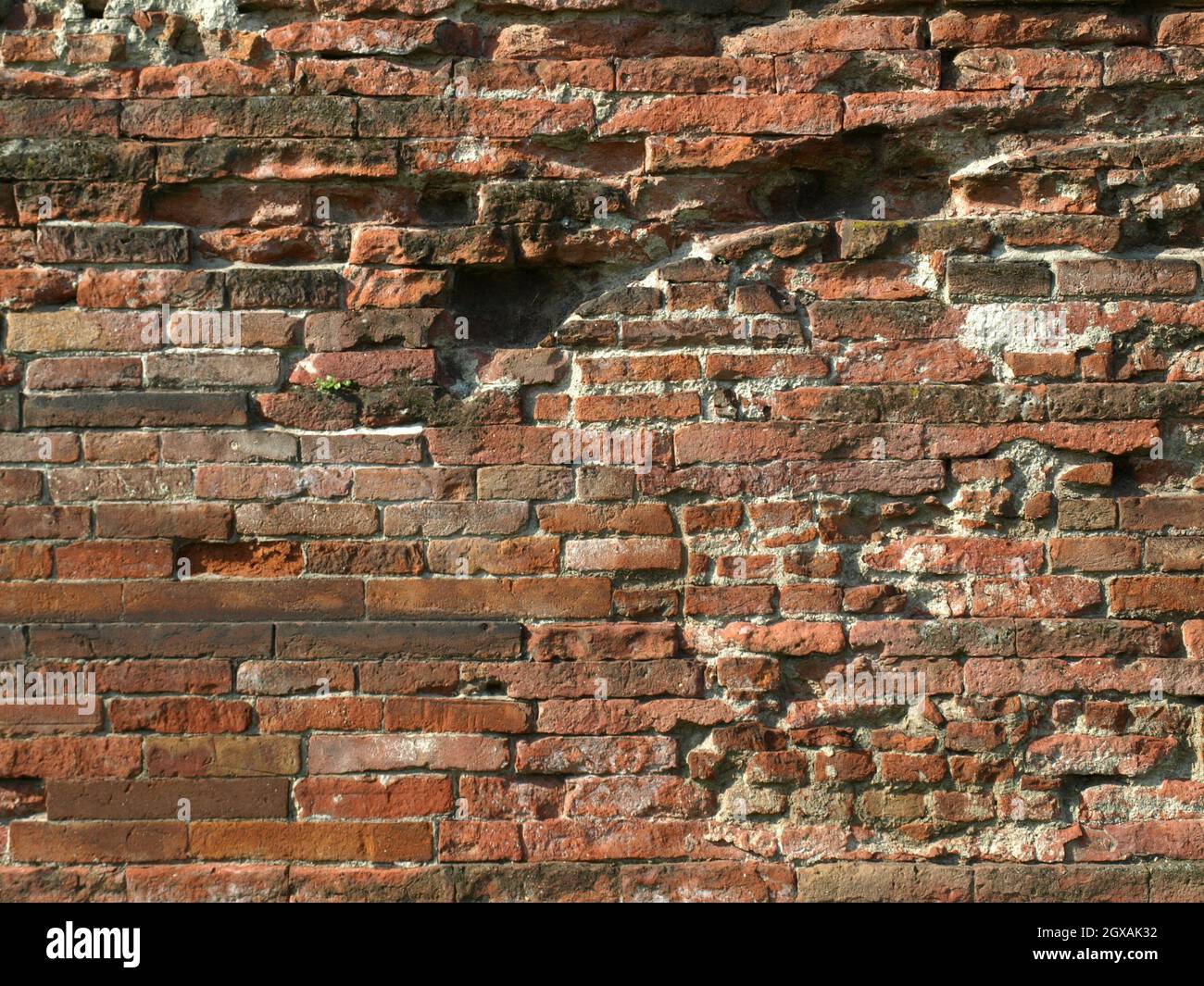 Ancient Roman brick wall useful as a background Stock Photo - Alamy