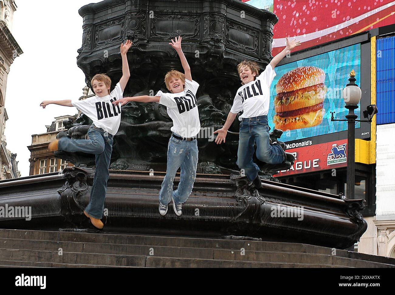 Stephen Daldry, director and writer Lee Hall, introduce the three young ...