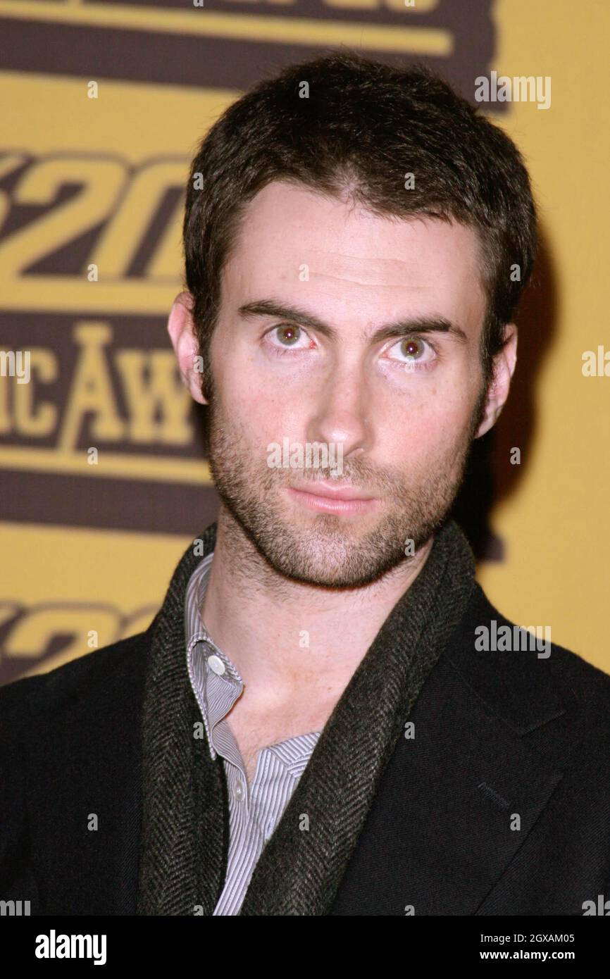 Maroon 5 's singer Adam Levine at the MTV Europe Music Awards 2004 ...