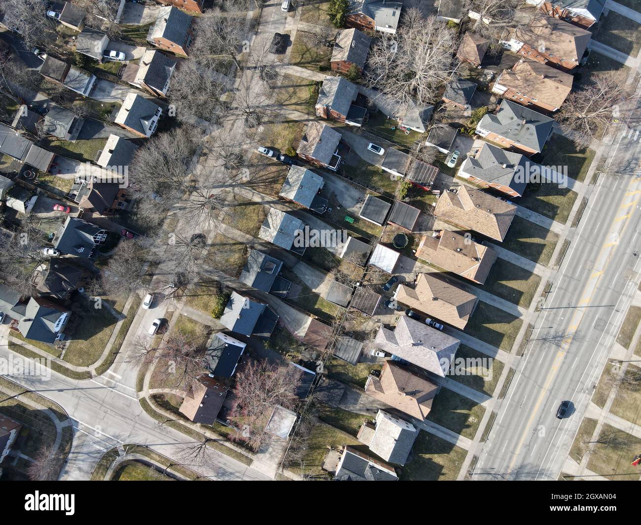 Aerial shot subdivision houses hi-res stock photography and images - Alamy