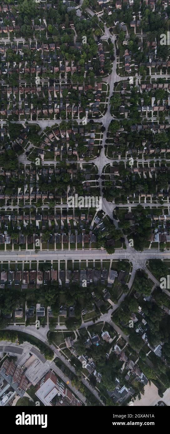 Aerial shot of the houses in a subdivision Stock Photo - Alamy
