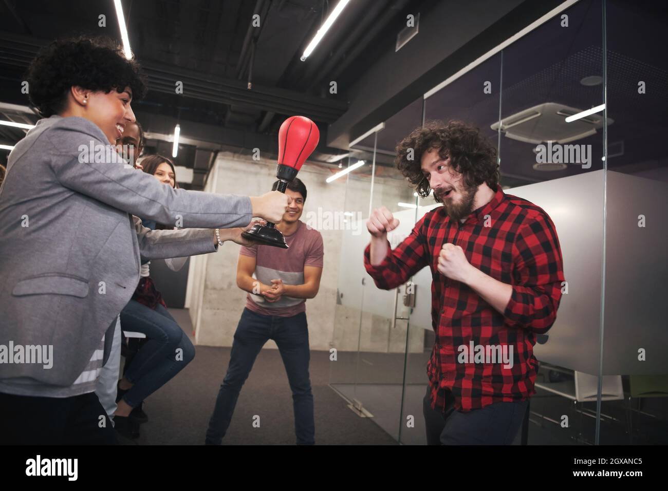 multiethnics startup business team of software developers having fun ...