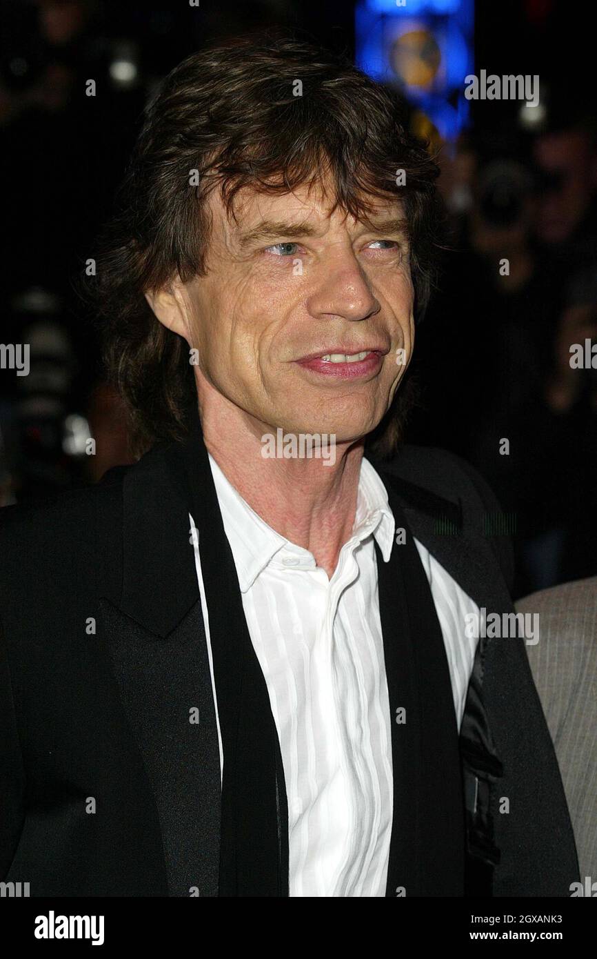 Mike Jagger attending the Uk film premiere of Alfie in Leicester Square ...