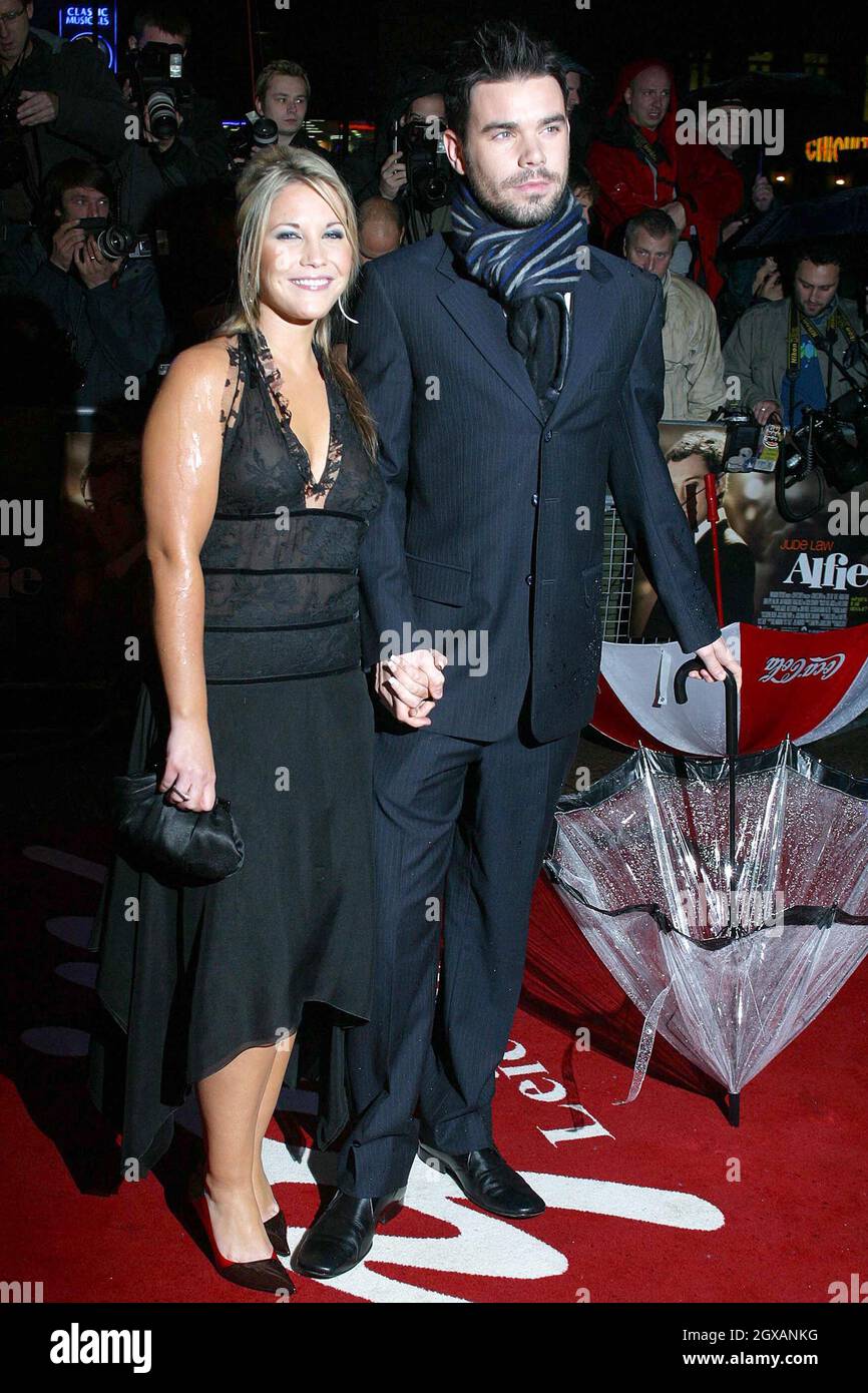 Heidi Range from the Sugababes and her boyfriend Dave Berry attending ...
