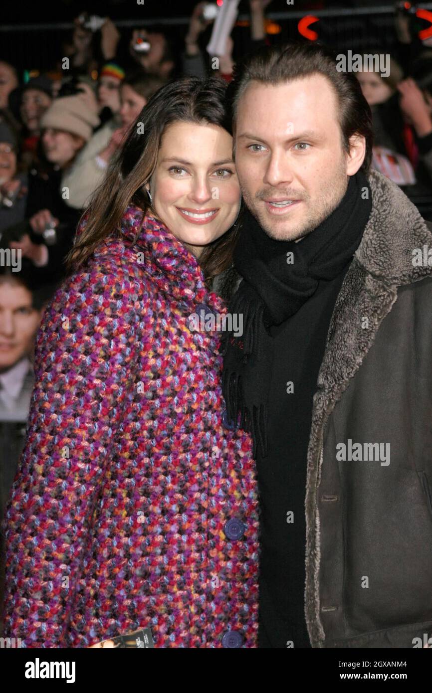 Christian Slater and wife Ryan Haddon pictured at the arrivals for the ...