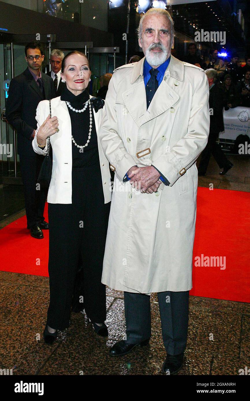 Sir Christopher Lee arrives at the world film premiere Finding ...