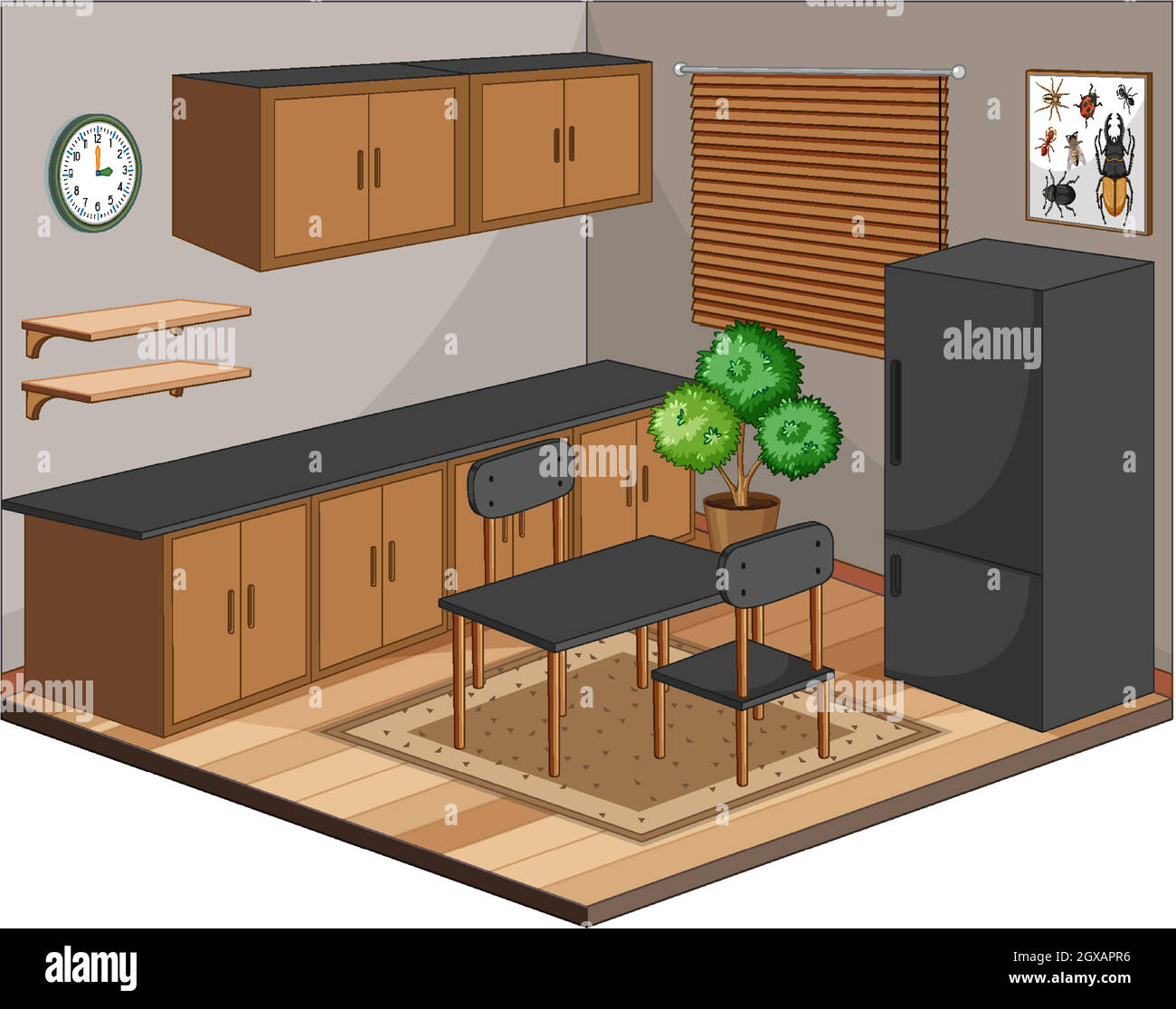 In the interior room room with modern interior design Stock Vector ...