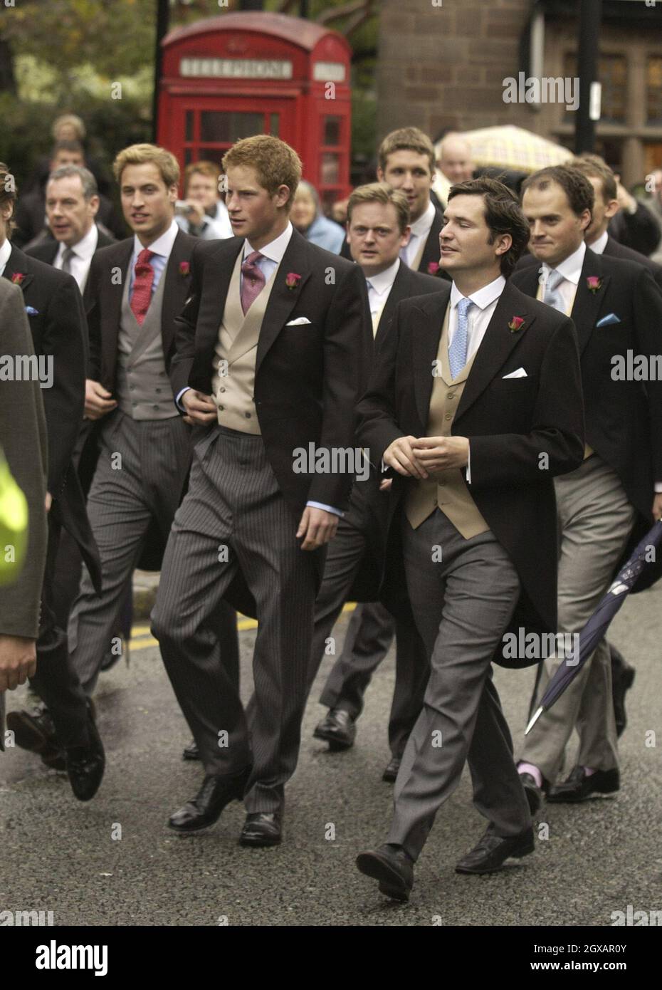 Prince William and Prince Harry attending Edward Van Cutsem and Lady ...