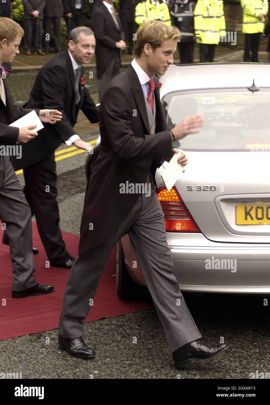 Prince William attending the wedding of his freind Edward Van Cutsem ...