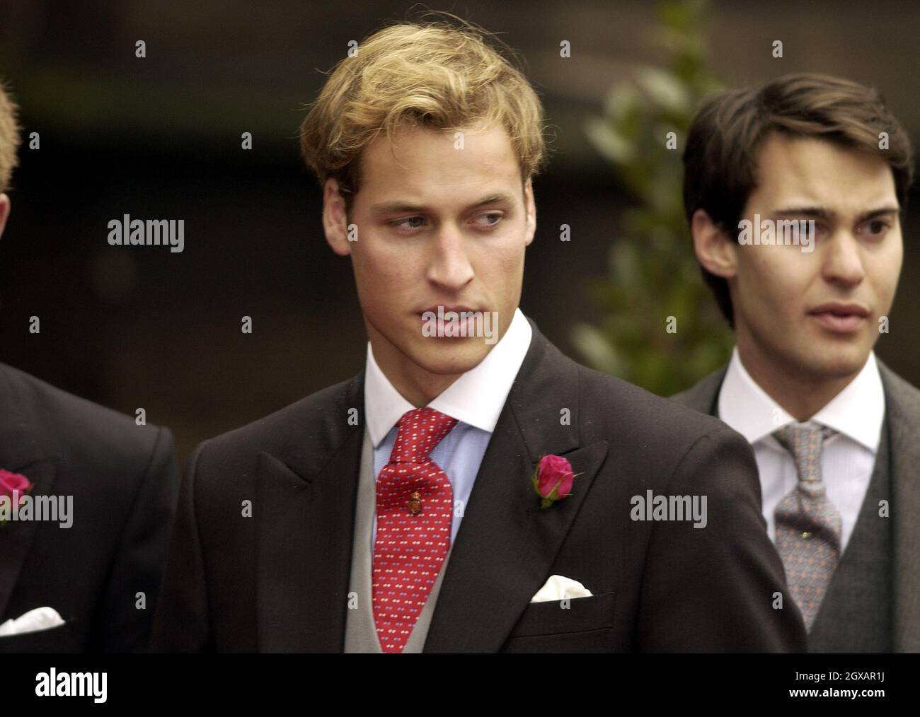 Prince William attending the wedding of his freind Edward Van Cutsem ...